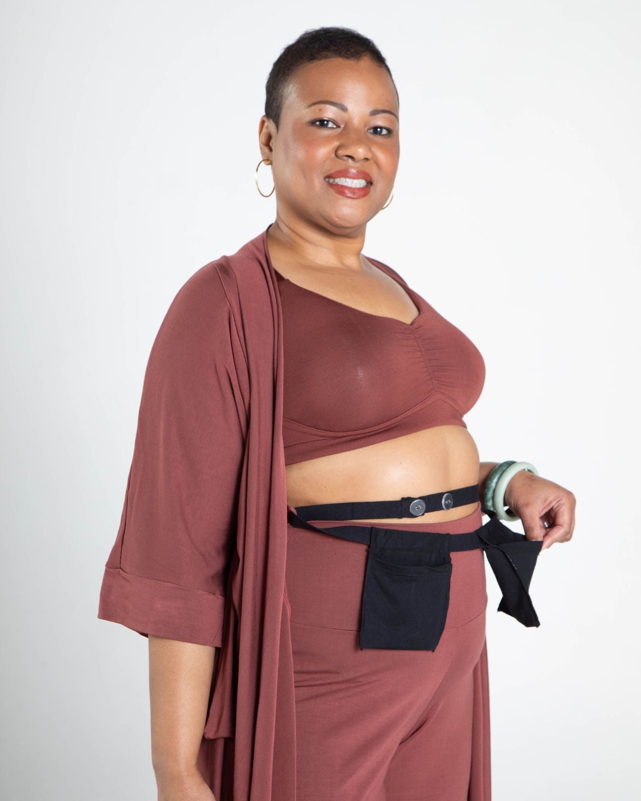 The Miena Robe with Drain Management Belt | AnaOno